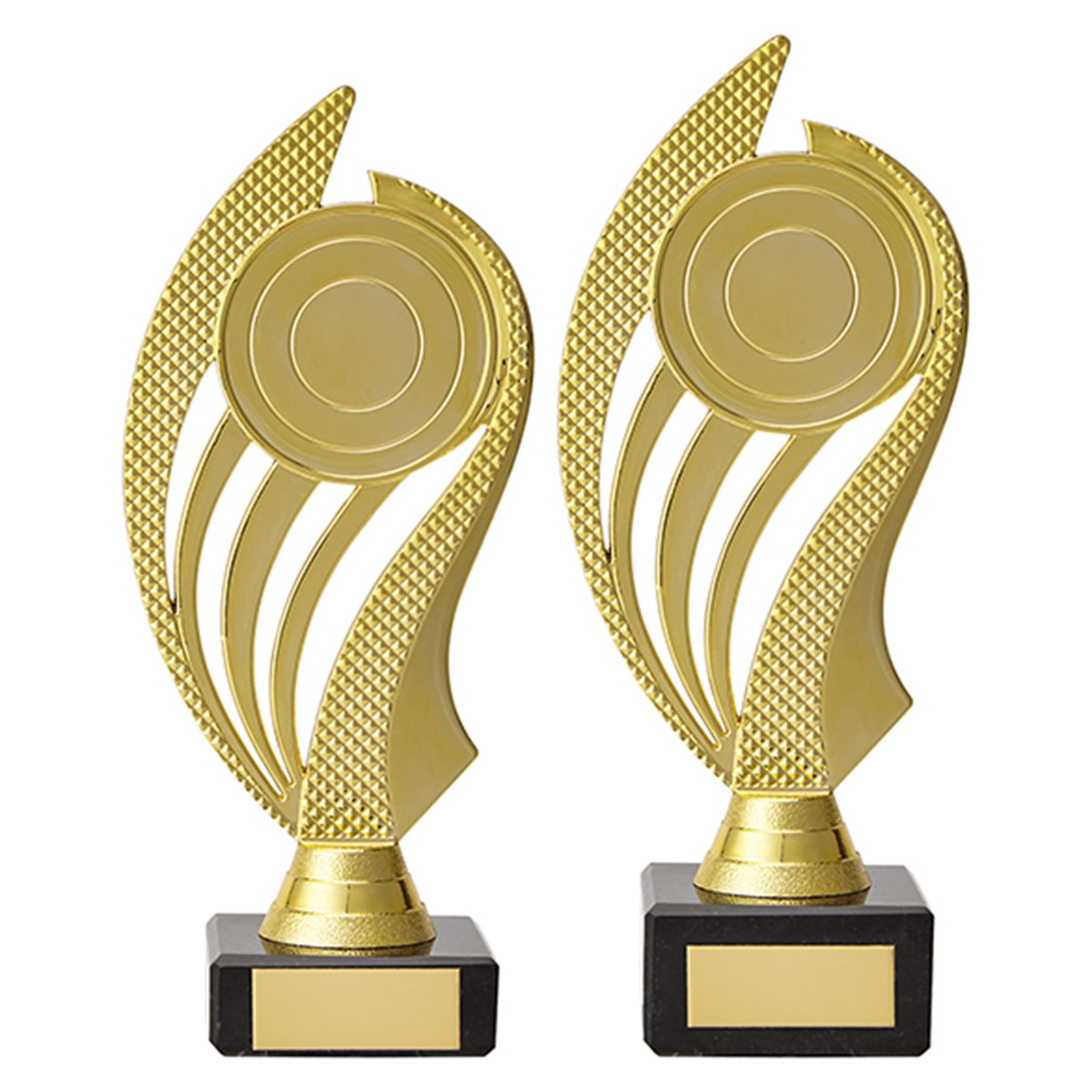 Gold Plastic Trophy on Black Marble Base TR19613 | Jaycee Trophies