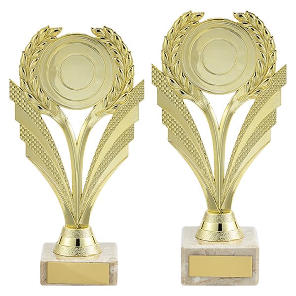 Gold Plastic Trophy on Marble Base TR19600 | Jaycee Trophies